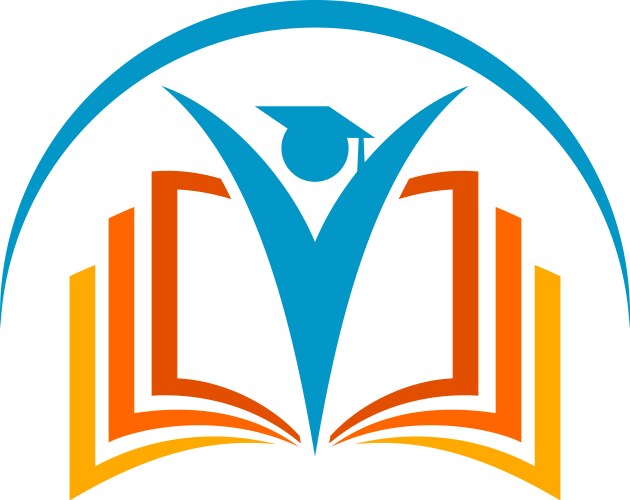 Teamwork education students goals logo Royalty Free Vector