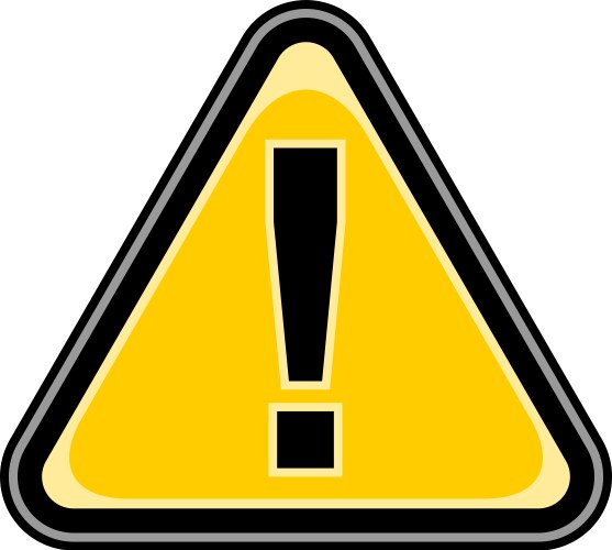 Yellow circle exclamation mark icon warning sign Vector Image Yellow circle exclamation mark icon warning sign Vector Image