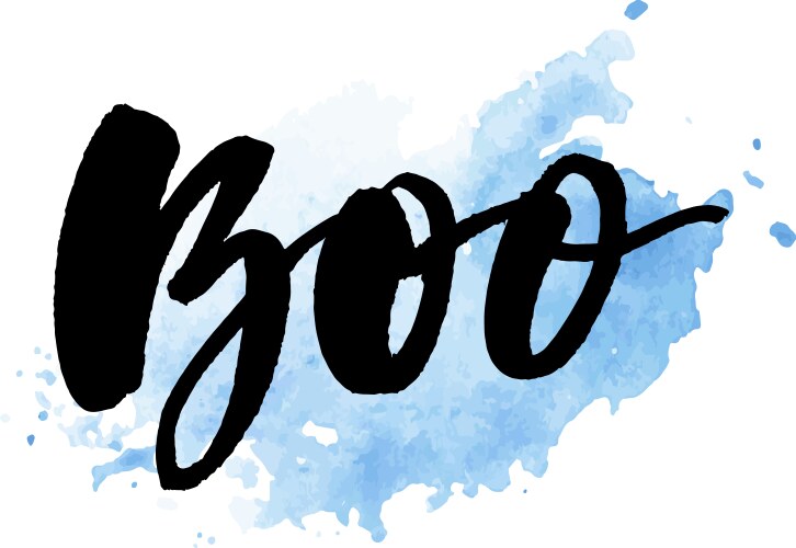Slogan boo phrase graphic print lettering Vector Image