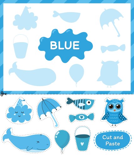 Gray color cut elements and match them Royalty Free Vector