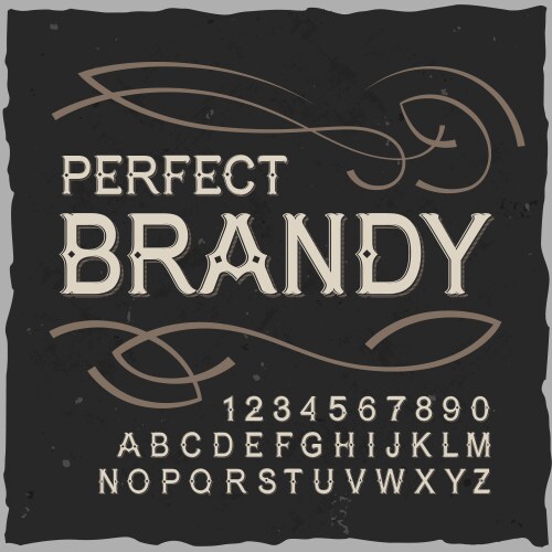 Good handcrafted font for any label design Vector Image
