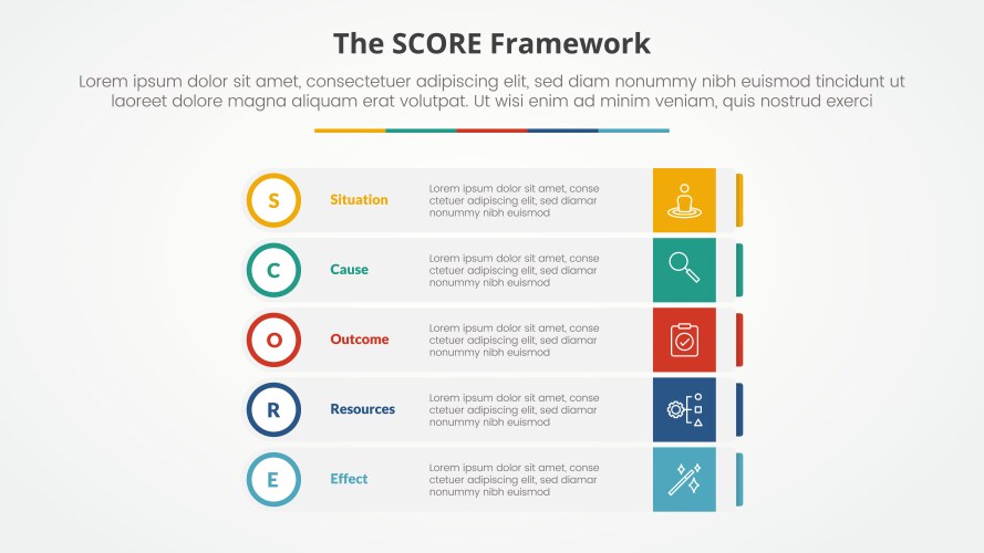 Score model infographic concept for slide Vector Image