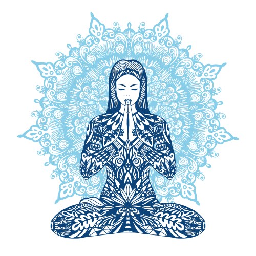 Meditation and chakras Royalty Free Vector Image