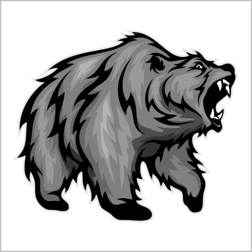 Cartoon of head bison mascot Royalty Free Vector Image