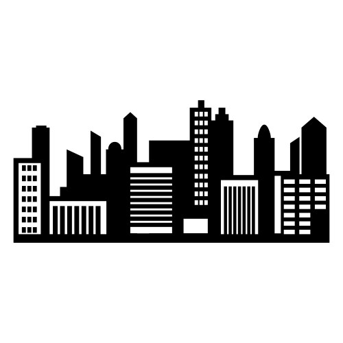 New york city view silhouette Royalty Free Vector Image