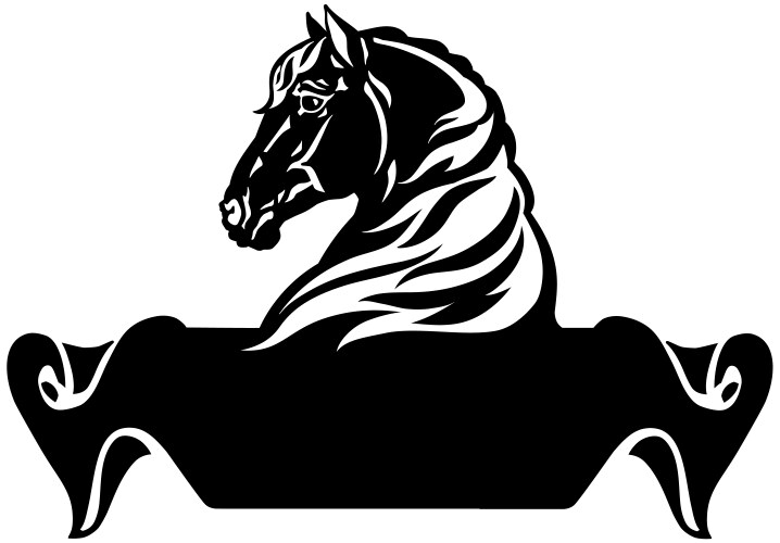 Black and white dragon head Royalty Free Vector Image