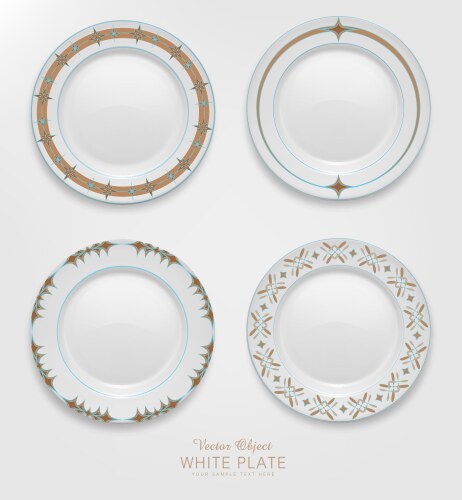 Clean plates Royalty Free Vector Image - VectorStock