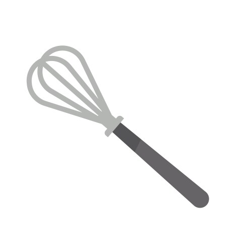 Whisk in cartoon style isolated on white Vector Image