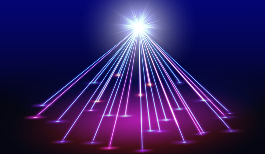 Electric blue and neon purple light beam Vector Image