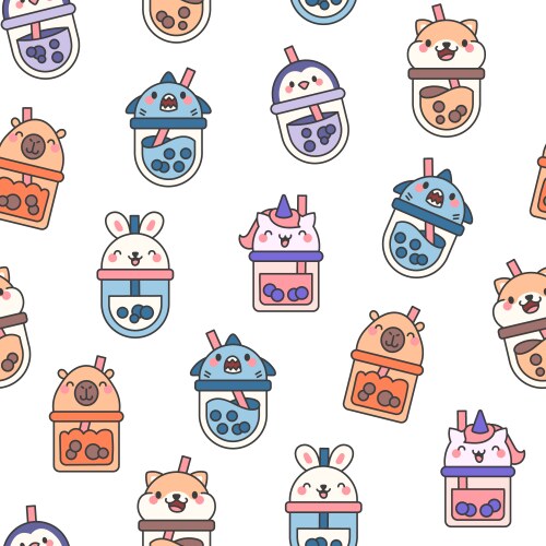 Matcha bubble tea coloring page Royalty Free Vector Image