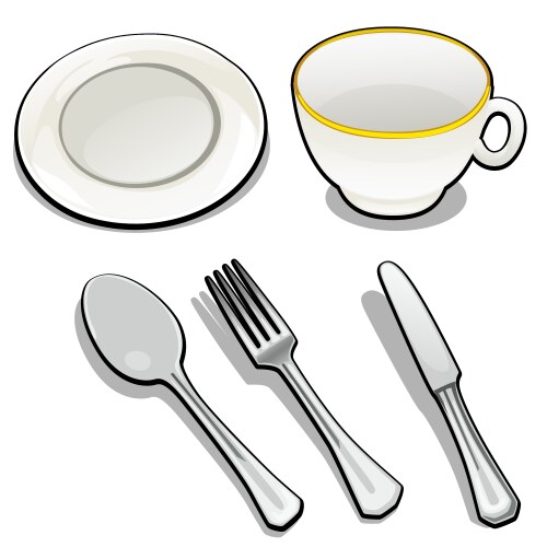 Tableware Royalty Free Vector Image - VectorStock