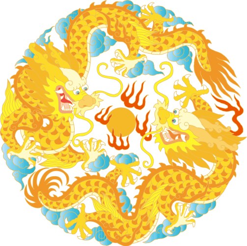 Chinese Dragon Motif Royalty Free Vector Image