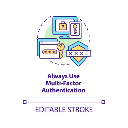 Multi-factor authentication concept icon Vector Image