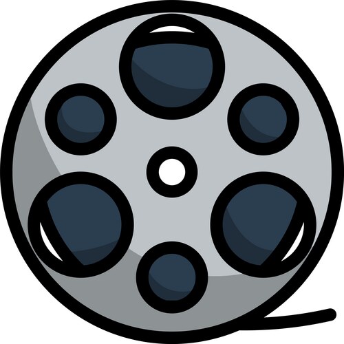 Film reel tape icon image Royalty Free Vector Image
