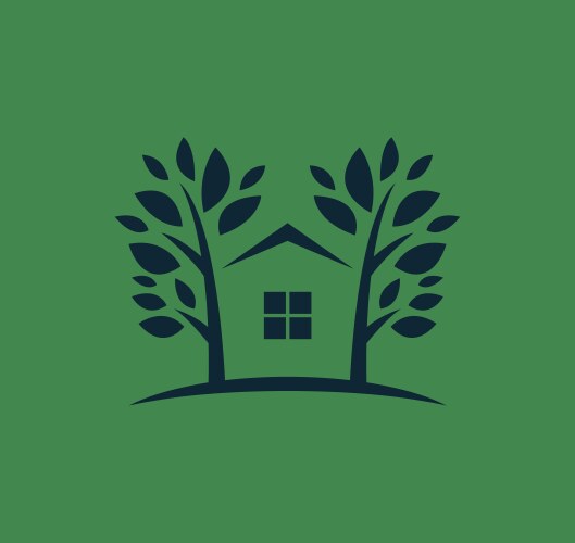 Natural home logo design Royalty Free Vector Image