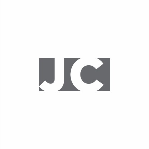 Jc logo letter monogram with triangle shape Vector Image