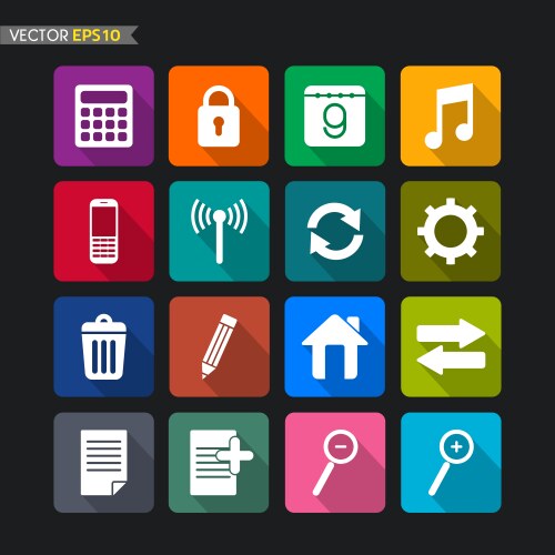 Website icons collection set 3 Royalty Free Vector Image