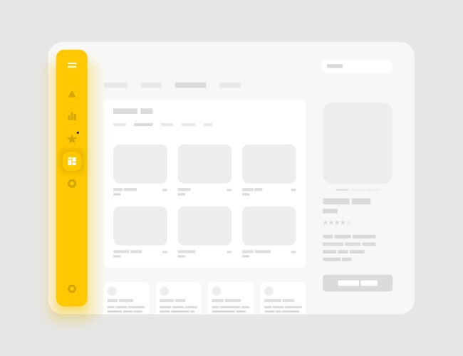Wireframes screens dashboard ui and ux design Vector Image