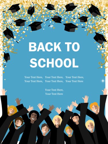 Graduation background Royalty Free Vector Image