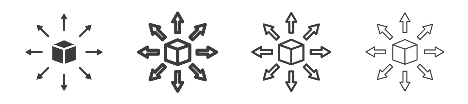 Distribution box icon set on white background Vector Image