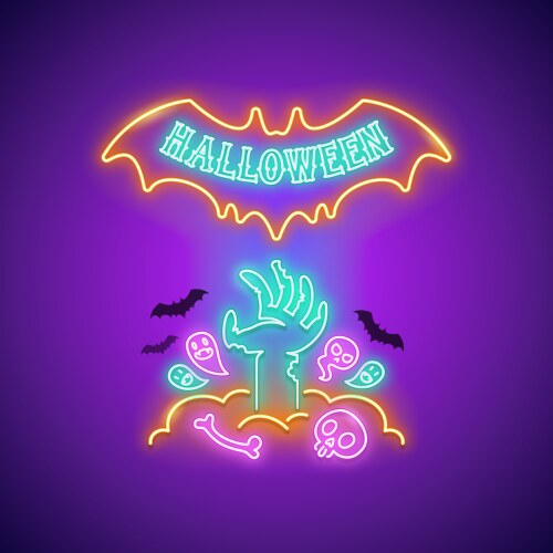 On a halloween zombie party theme Royalty Free Vector Image