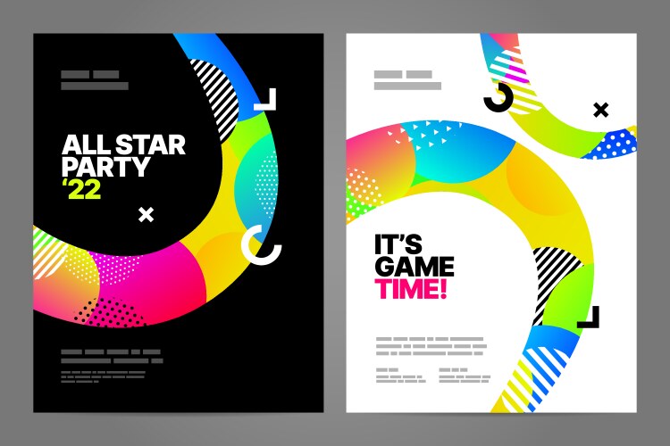 Layout poster template design for sport event Vector Image