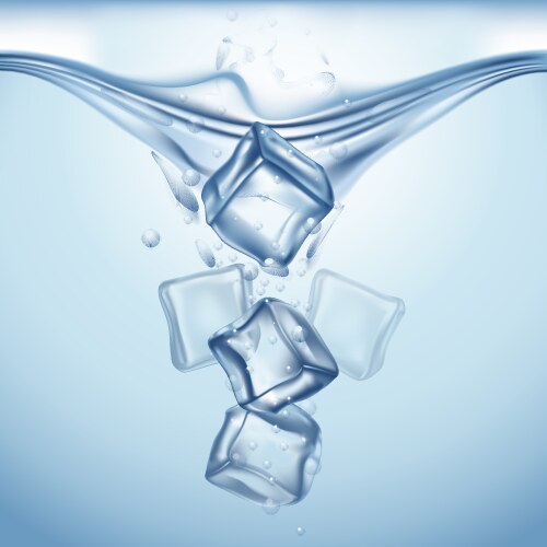 Ice cubes Royalty Free Vector Image - VectorStock