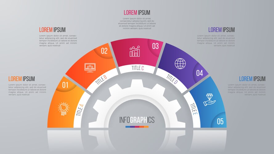 Cycle chart infographic template with 7 parts Vector Image