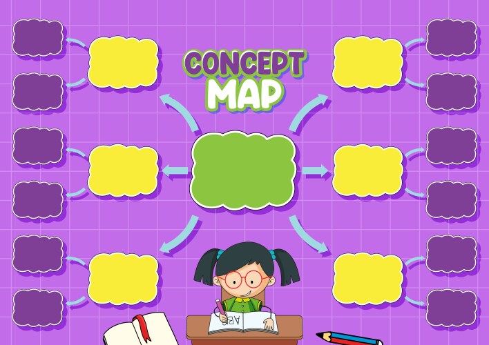 Abstract mind map infographic template Royalty Free Vector