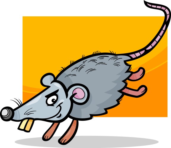 Rodent rat single icon in cartoon style for design