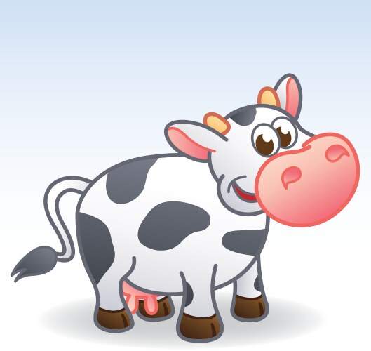 Cute cow cartoon Royalty Free Vector Image - VectorStock