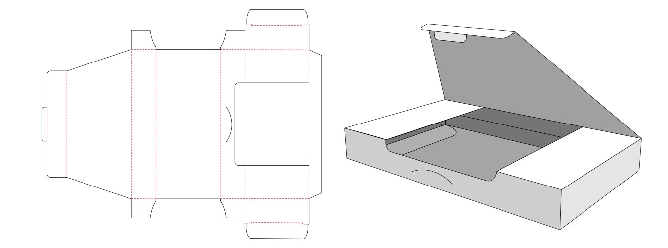 Diamond shape box packaging die cut template Vector Image