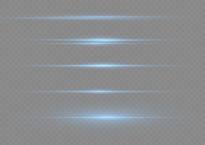 Glowing blue line horizontal light rays flash Vector Image