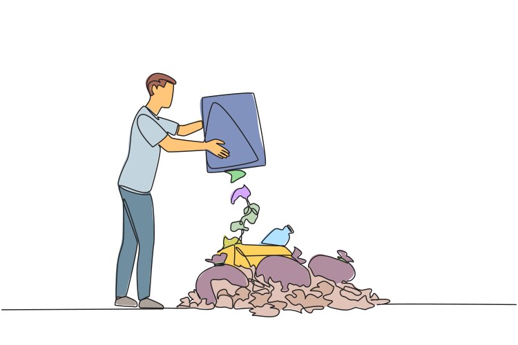 Solution strategy concept one single line drawing Vector Image