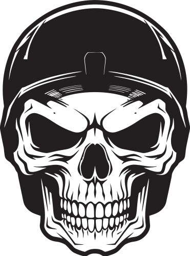 Skeletal sentinel helmeted skull icon design Vector Image