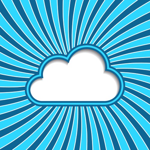 Colorful cloud outlines collection Royalty Free Vector Image
