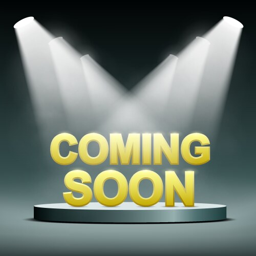 Coming soon concept with makeup mirror Royalty Free Vector