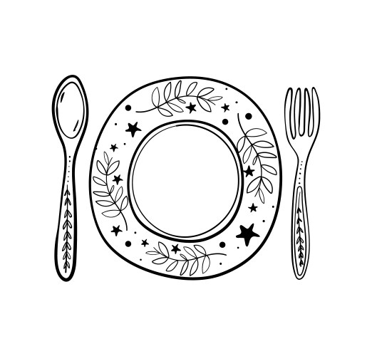 Dinner Plate Line Art Vector Images (over 11,000)