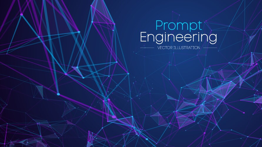 Prompt engineering ai and data visualization Vector Image