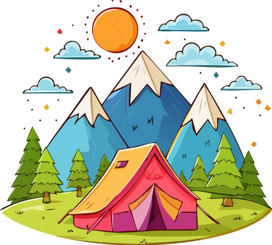 Mountain Hiking Clip Art
