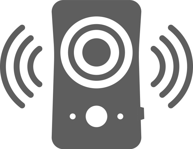 Simple icon of speaker isolated sound output Vector Image