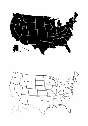 United States Map Outline Vector Images (over 30,000)