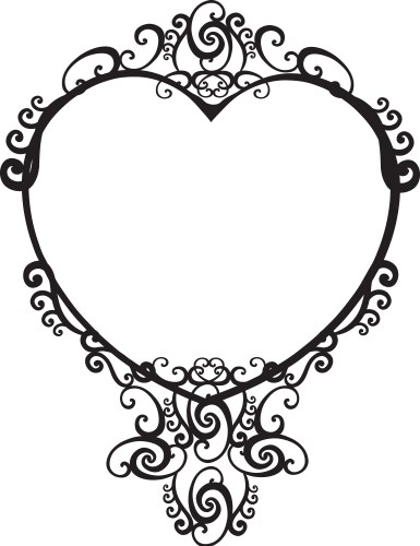 Celtic pattern heart shape - love concept Vector Image