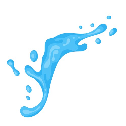 Water splash cartoon Royalty Free Vector Image