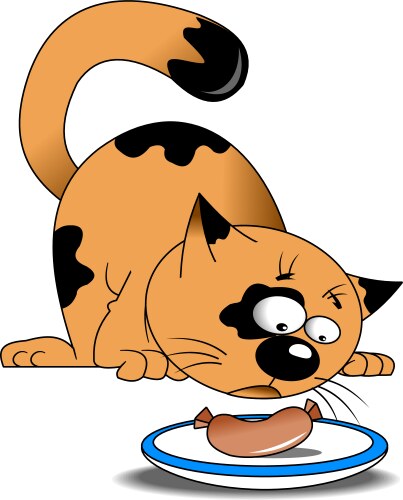 Cat Eating Vector Images (over 16,000)