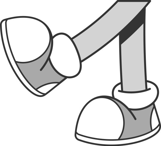 Comic retro feet wearing boots Royalty Free Vector Image