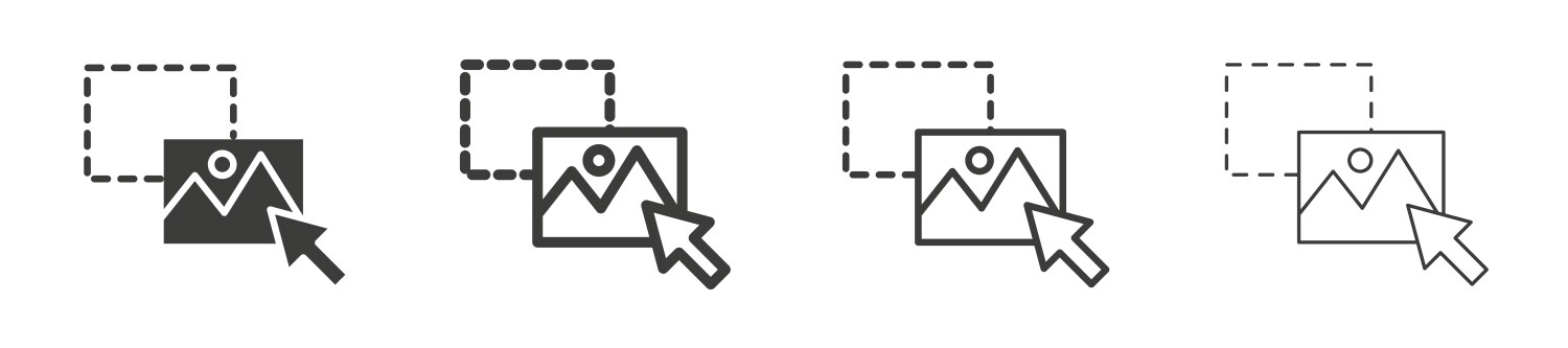 Drag and drop icon set on white background Vector Image