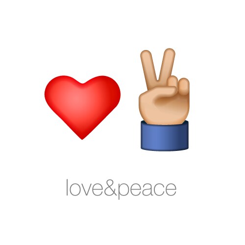 Peace sign hand showing two fingers Royalty Free Vector