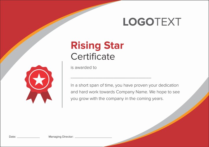 Elegant blue and gold diploma certificate award Vector Image