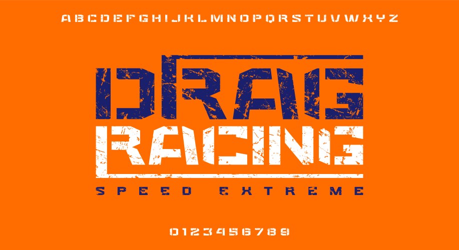 Heikal condensed font long typeface editable Vector Image